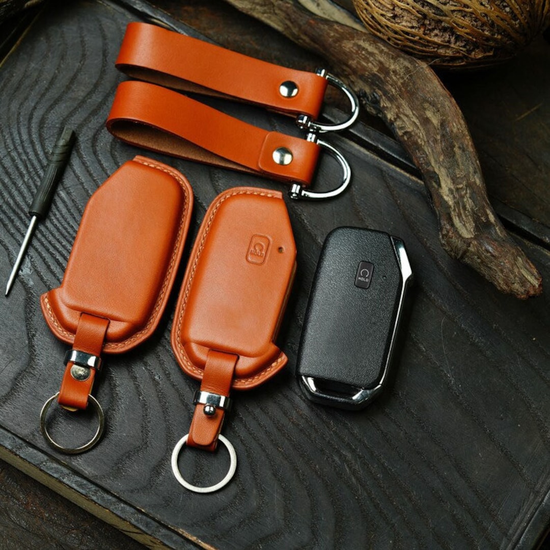 Leather Key Fob Cover Case for 2023-2024 Stinger Sportage, Sorento EV ...