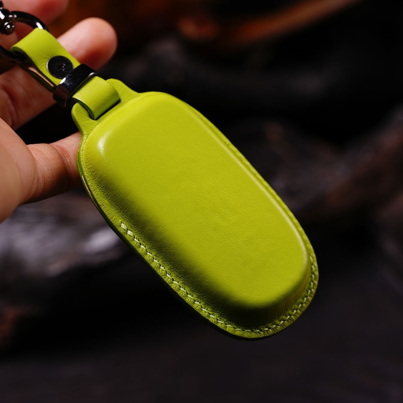 Leather Key Fob Cover Case Dogde Charger Challenger SRT Hellcat Scat ...