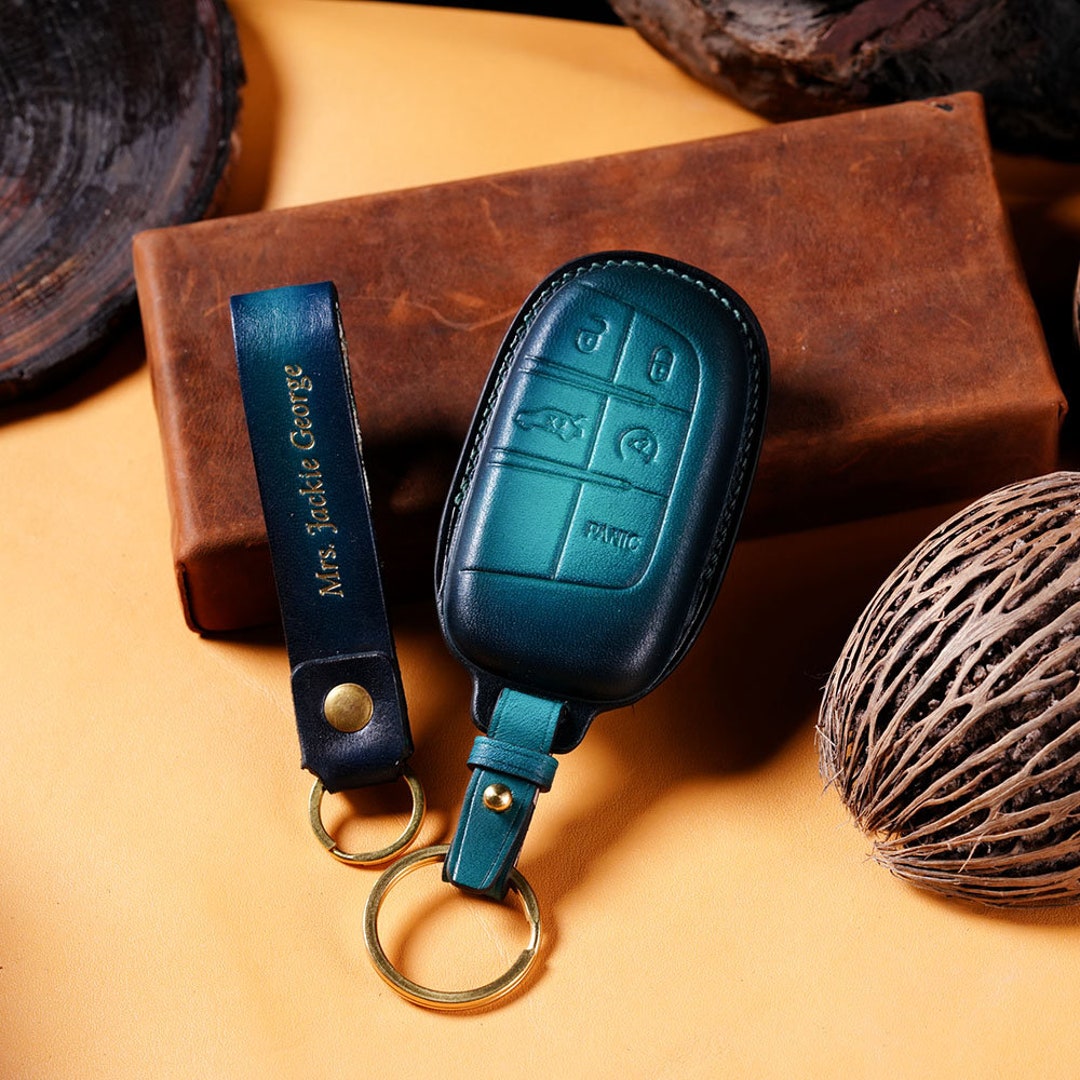 Handcrafted Leather Key Fob Covers for Chrrysller and Dogde Models 200 ...