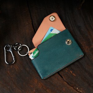 Custom Keychain ID Wallet Personalized Leather Keychain Wallet for ...