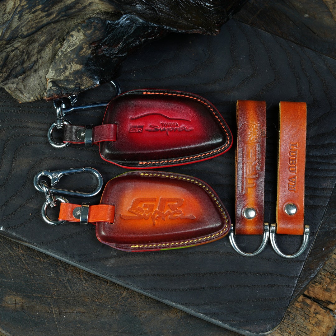 Leather Key Cover Case GR Supra 2021-2023 TRD A90 MK4 MK5 GR86 ...