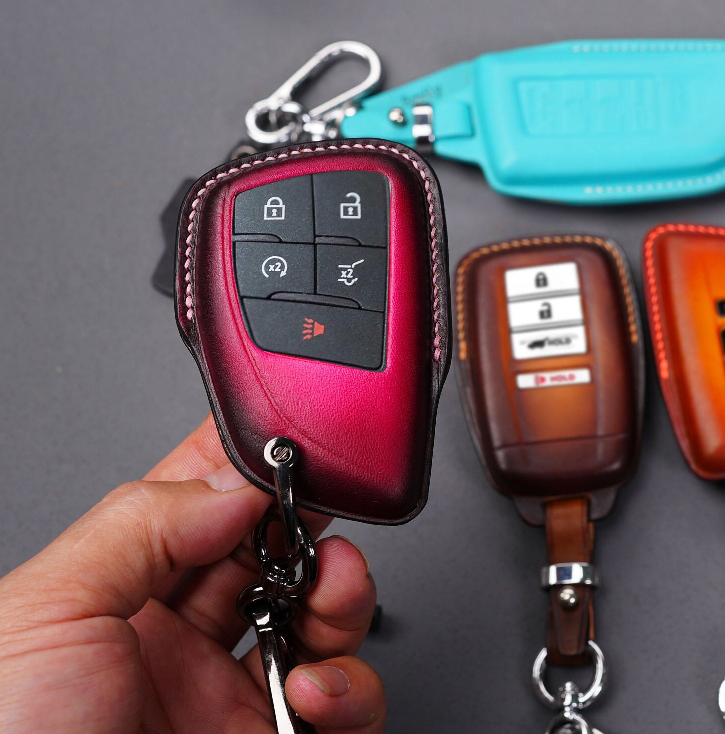 Acura 2008-2025 Custom Leather Key Fob Cover for MDX ,zdx Rdx TLX Ilx ...