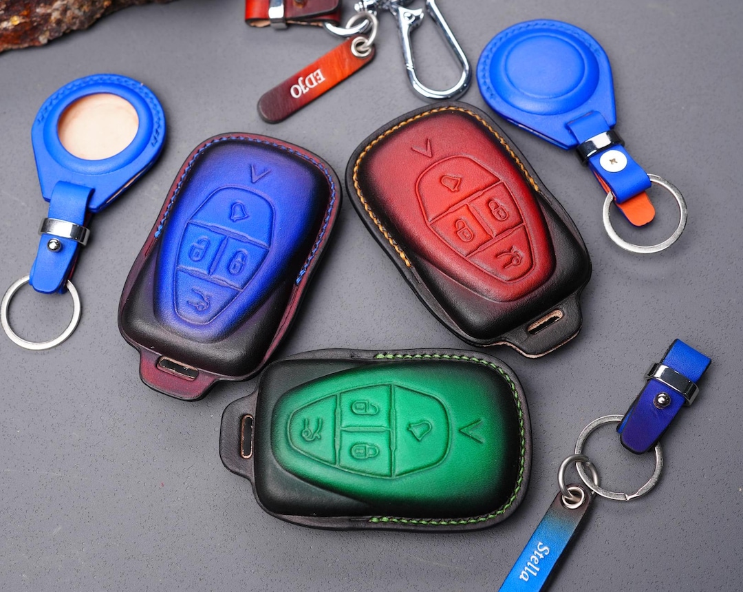 Vinfast VF8 Key Fob Cover - Handcrafted Leather Case for VF6, VF7, VF8 ...