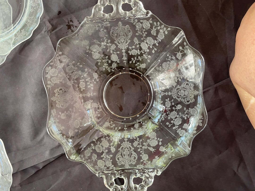 Cambridge Glass Rose Pattern Set - Etsy