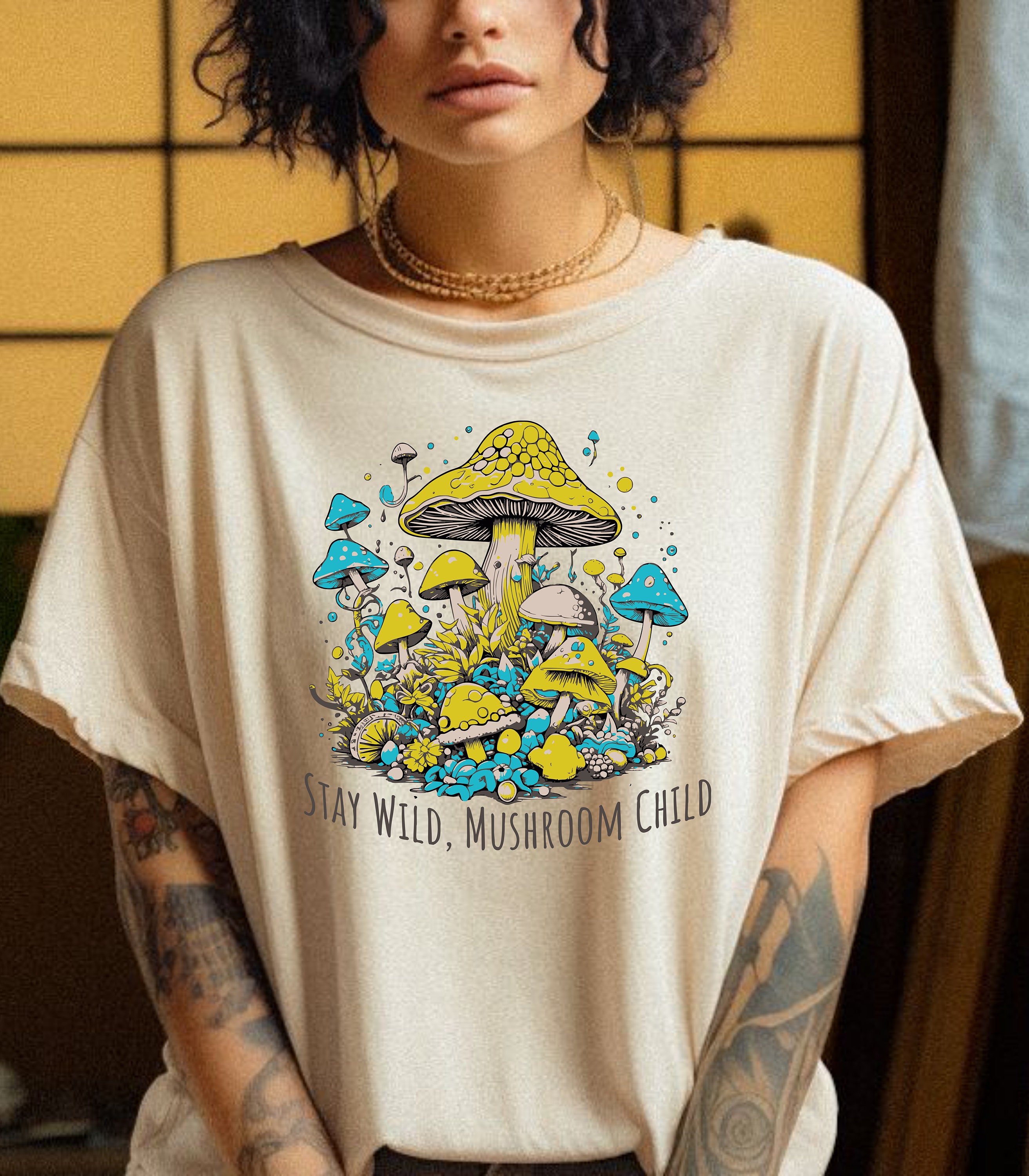 Stay Wild, Mushroom Child, Trippy T-shirt, Psychedelic, Retro ...
