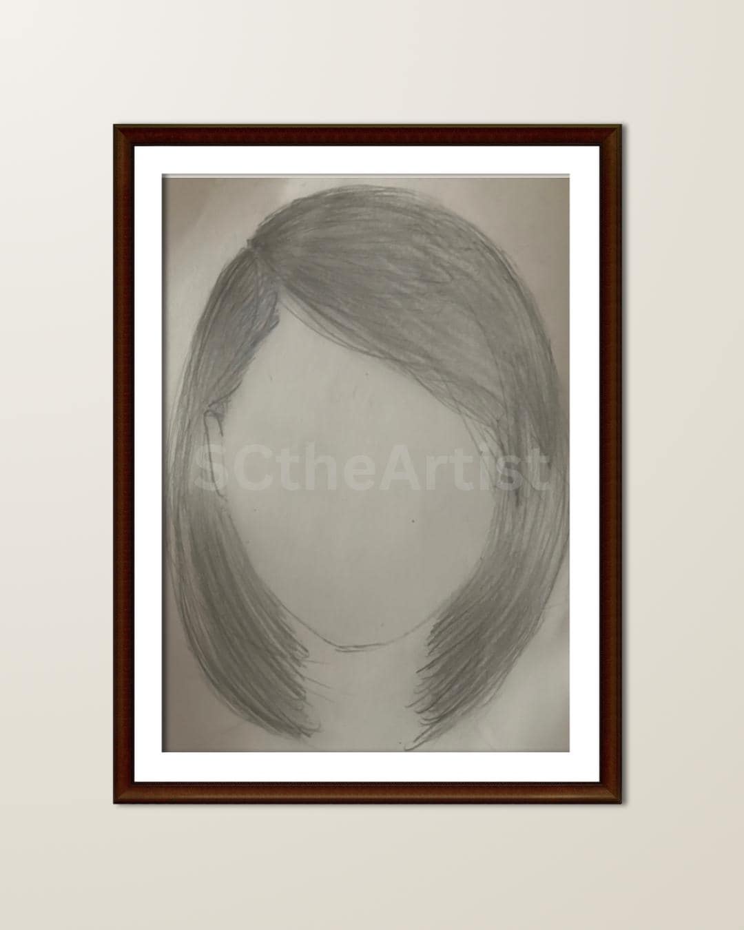 Faceless Girl Sketch Digital Drawing - Etsy