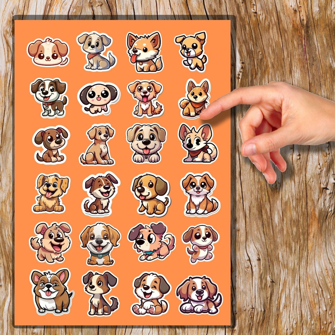 Printable Dog Stickers / Print and Cut Dog Stickers / Cute Dog Stickers ...