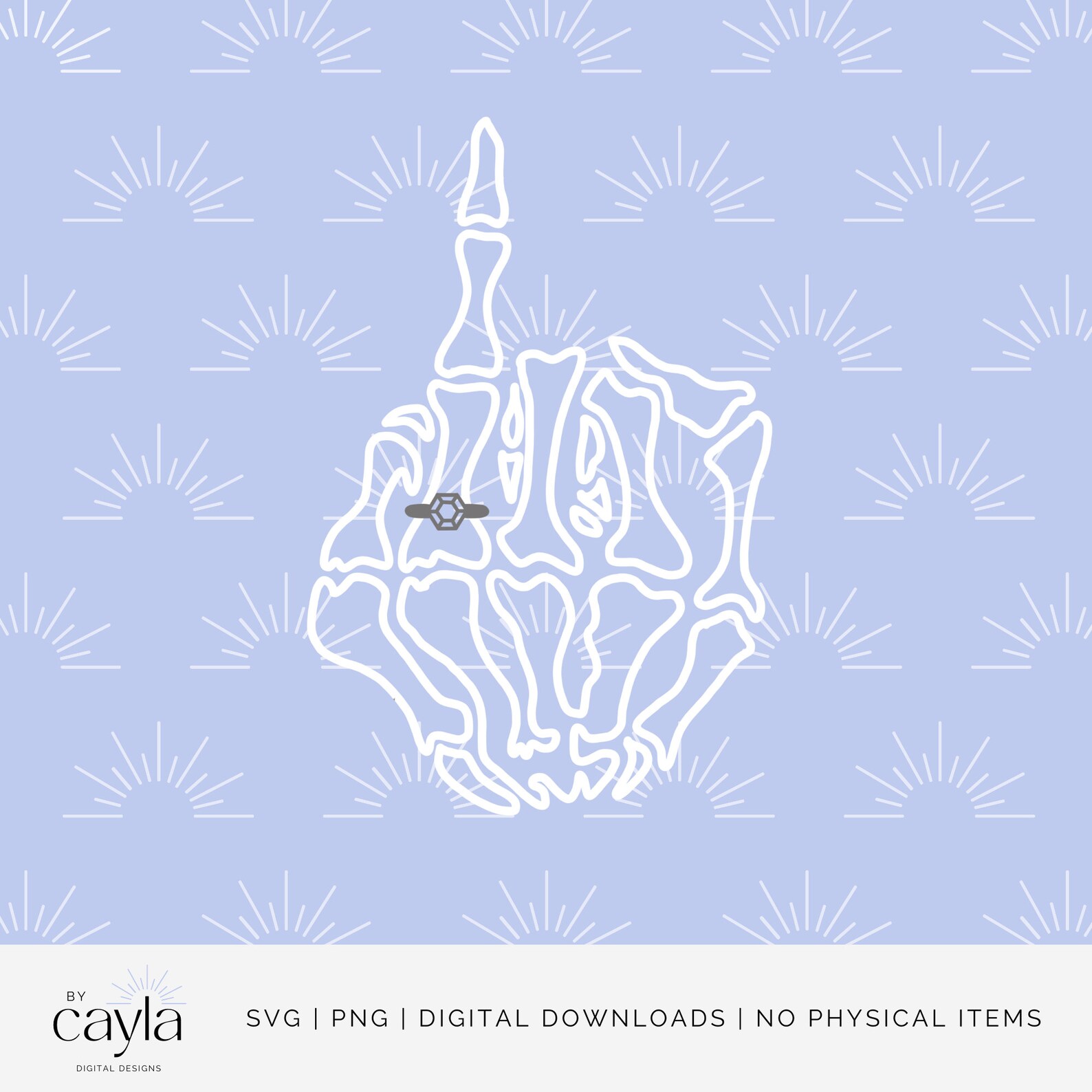 Skeleton Ring Finger Ring Finger Outline Bride SVG Wedding - Etsy
