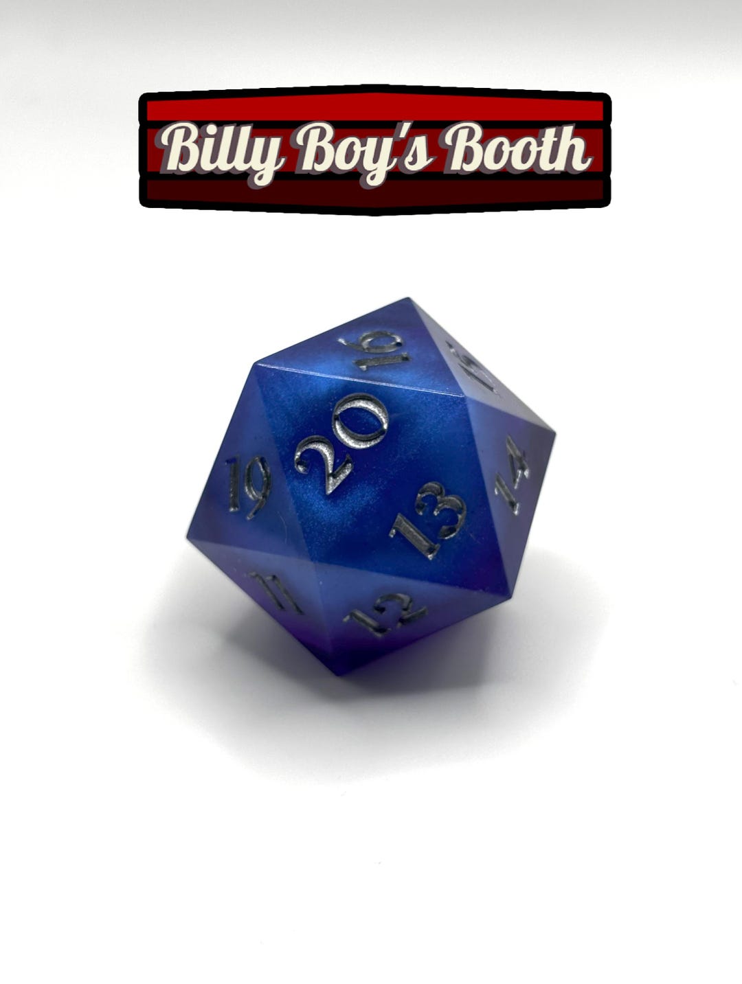 Purple and Blue D20, Polyhedral Die for Table Top Role Playing Games ...
