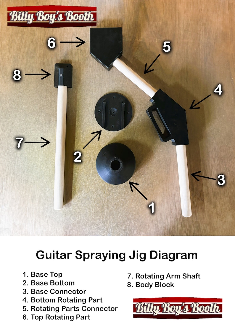 Guitar Spraying Jig STL File for FDM 3D Printers - Etsy