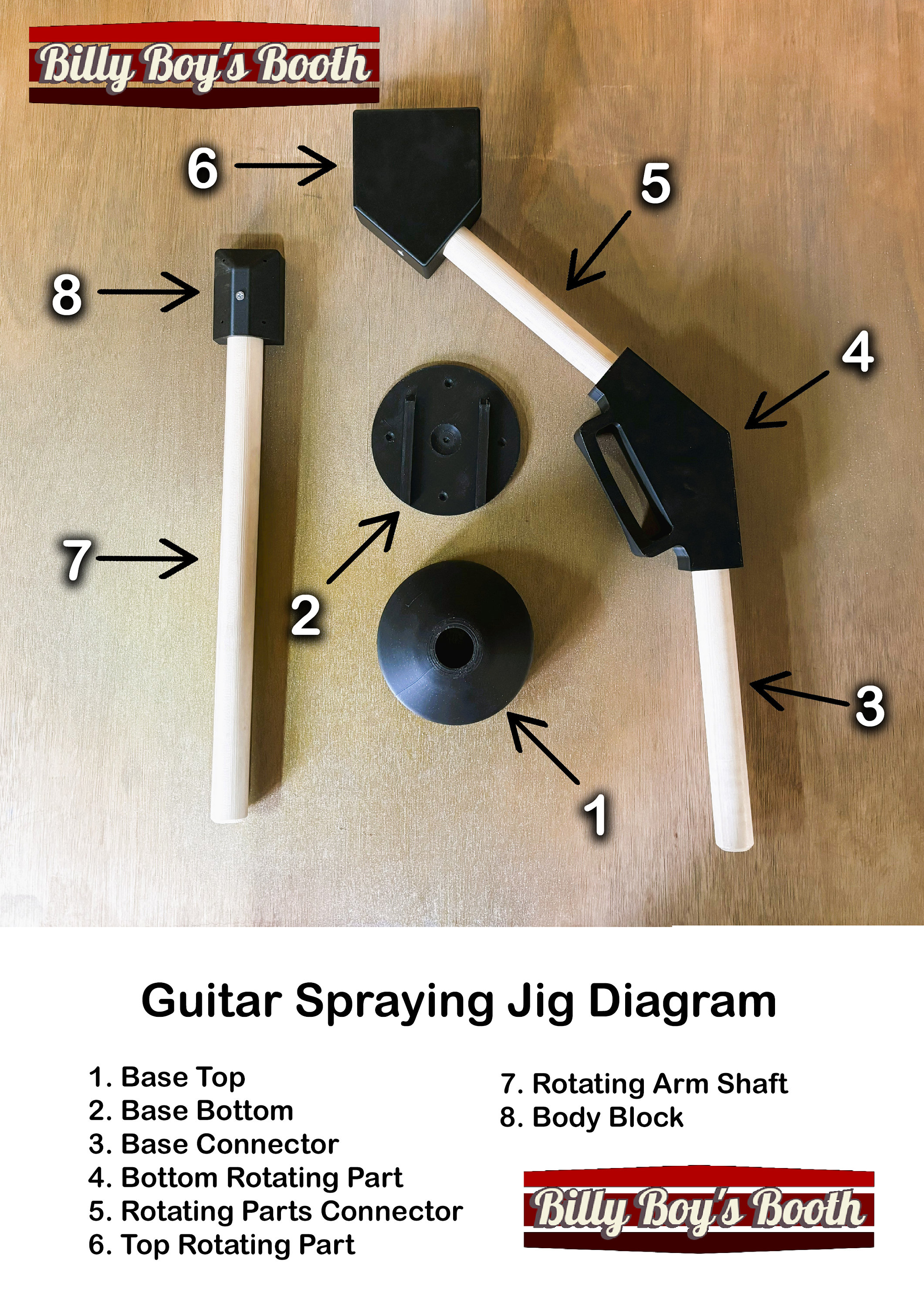 Guitar Spraying Jig STL File for FDM 3D Printers - Etsy