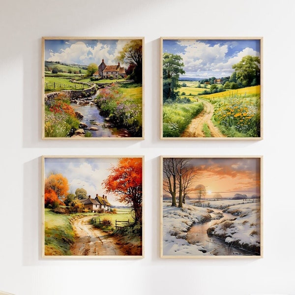 4 Seasons Paintings - Etsy