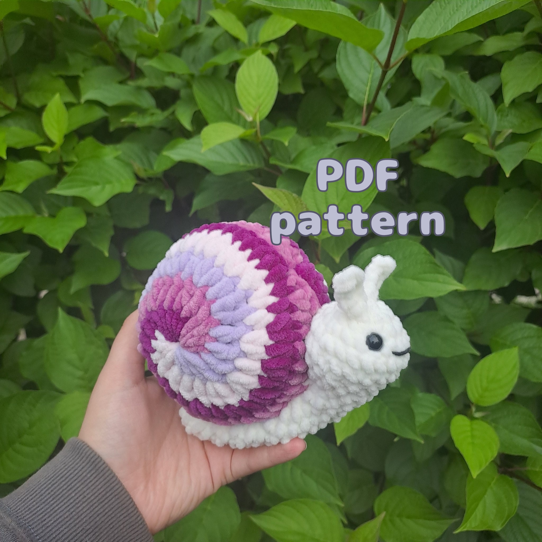 Spiral Granny Square Snail, Crochet PDF Pattern - Etsy