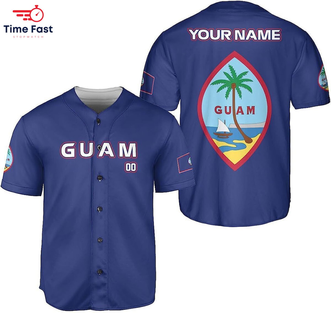 Personalized Guam Baseball Jersey Shirt Guahan Flag Jersey - Etsy