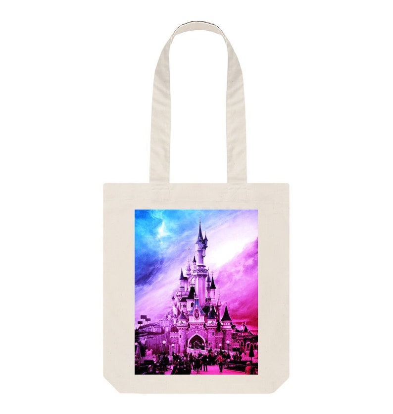 Disney Castle Disneyland Florida Tote Bag Cotton Candy Colour Organic ...