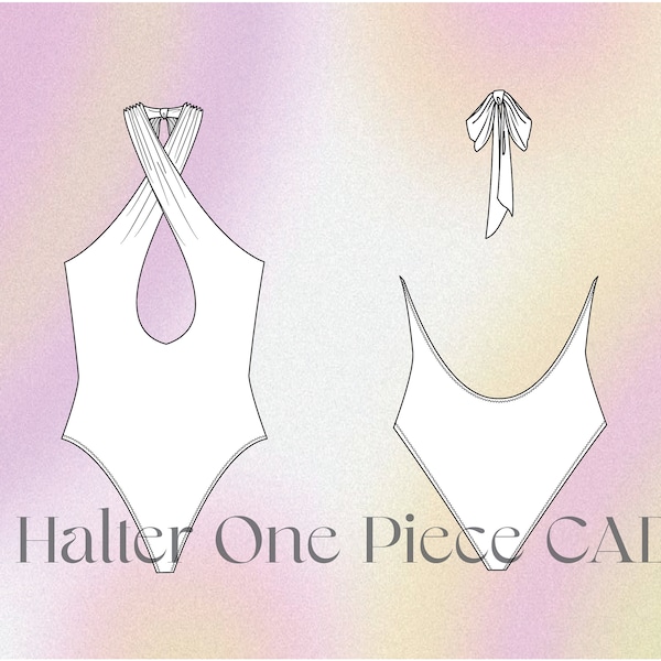 Bandeau Bikini Set With Gathered Bottom CAD Swim Vector Technical ...