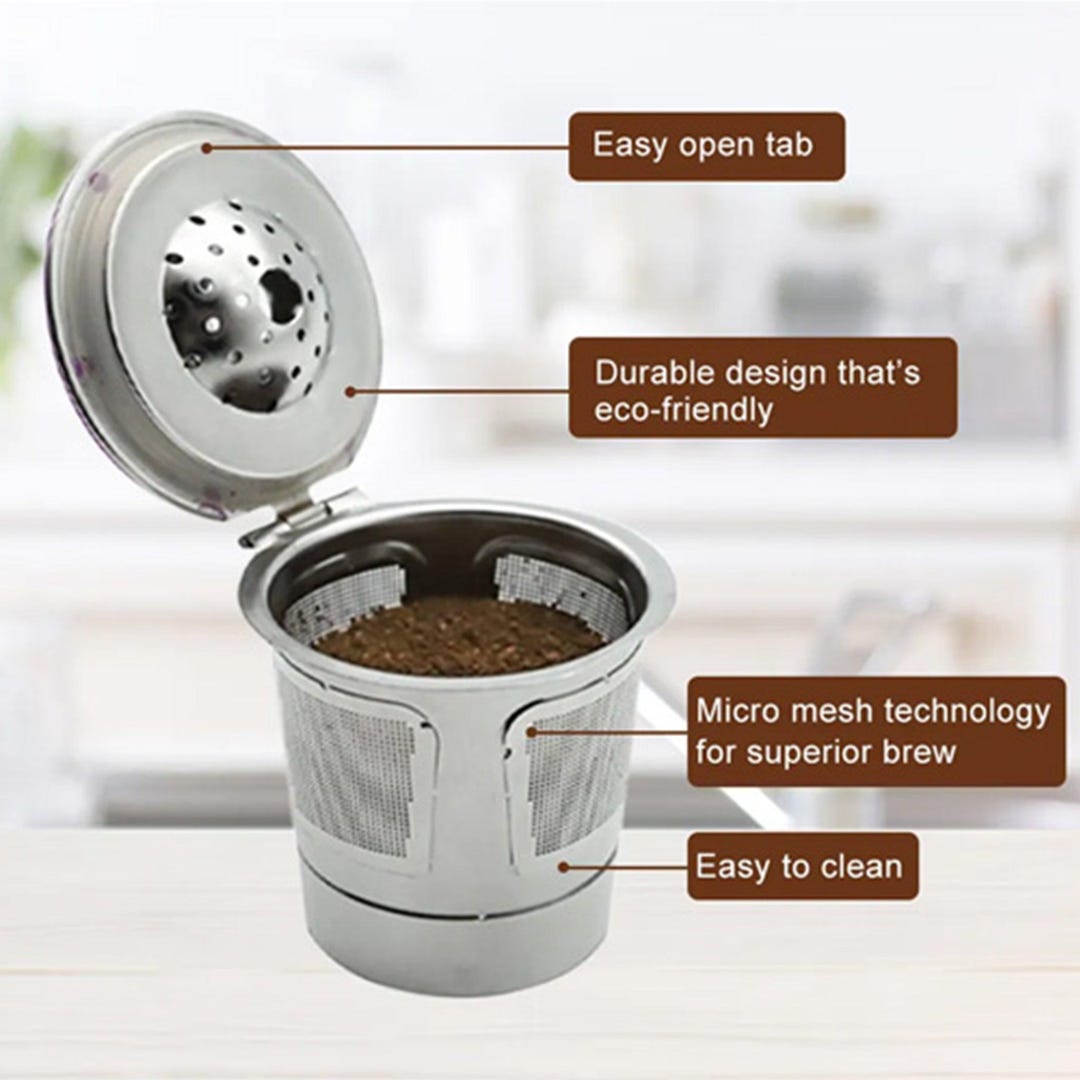 Reusable K Cup Stainless Steel for Keurig 1.0 2.0 Non Disposable Coffee ...