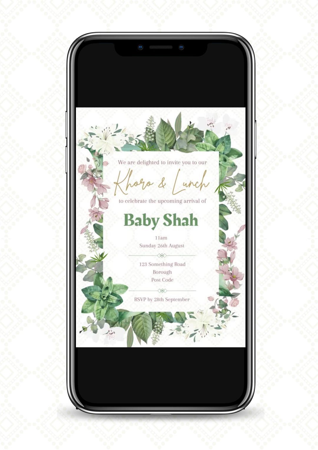 Animated Indian Baby Shower Invitation GIF Short Video Khoro Godh ...