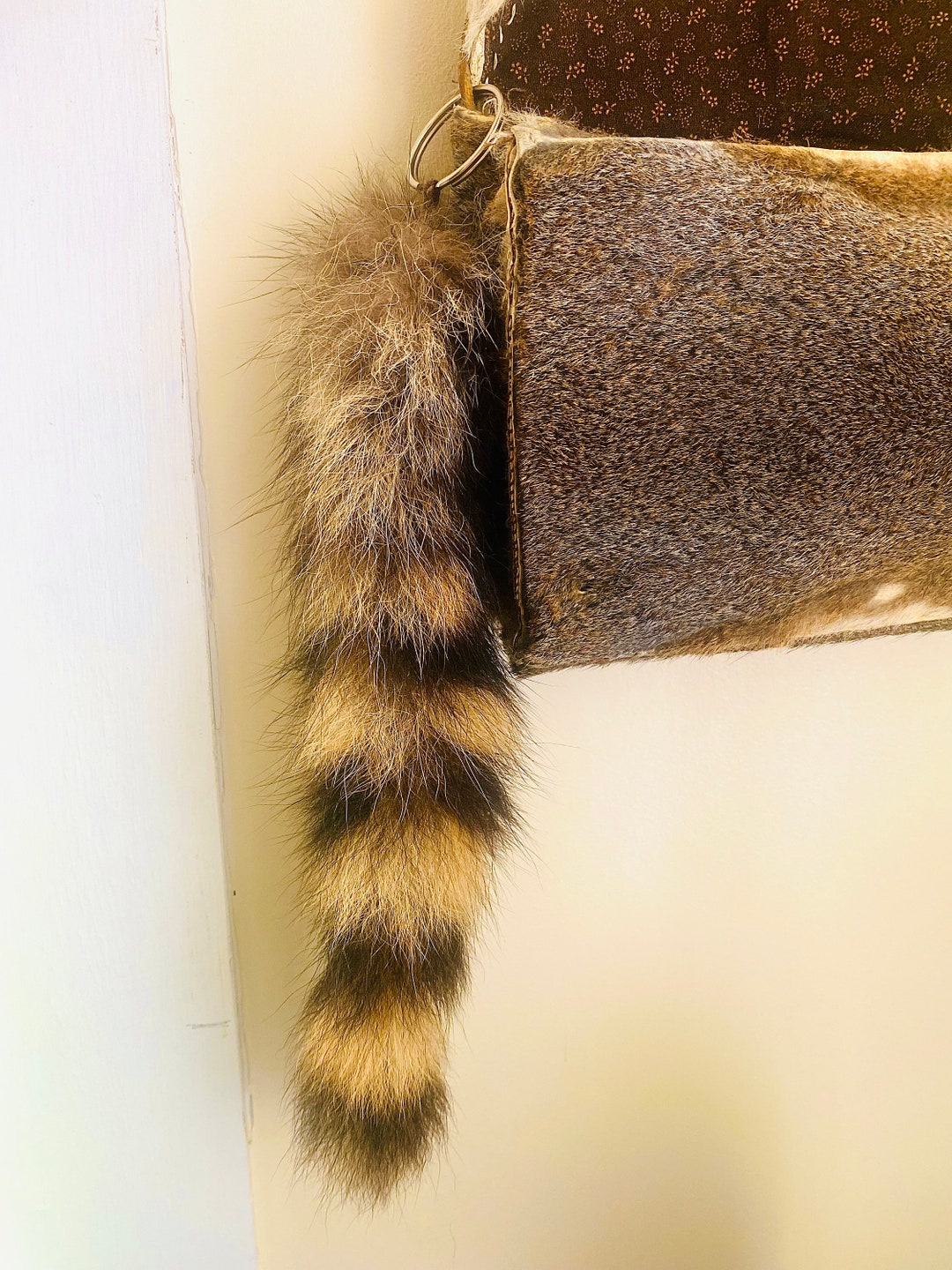 Raccoon Tail Keychain - Etsy