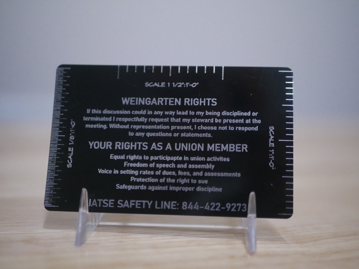 Weingarten Rights Reference Card - Etsy