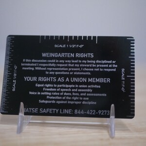 Set of 10 Weingarten Rights Reference Card - Etsy