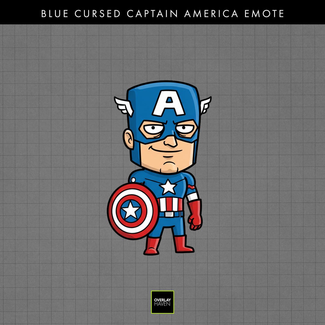 Captain America Meme Emote: Derpy Confused Patriot Meme PNG - Etsy