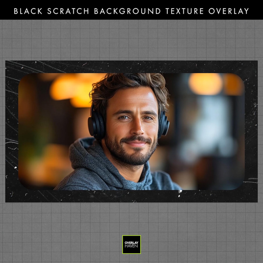 Black Scratch Background Texture Overlay, Minimal Stream Border for ...