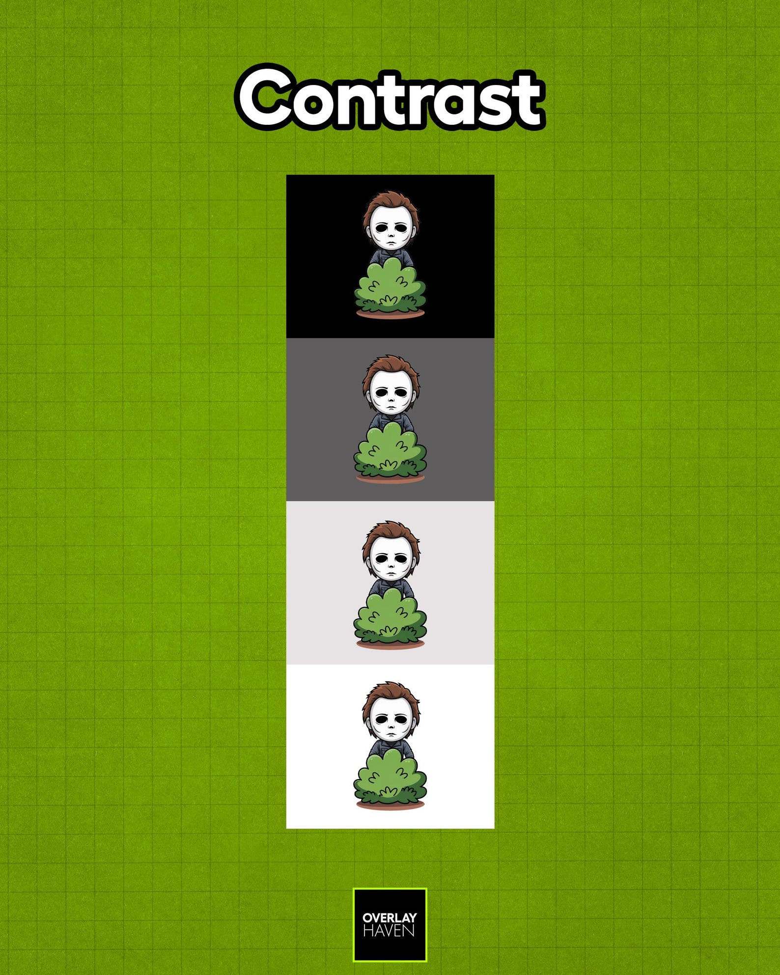 Michael Myers Twitch Emote: Hiding in Bush, Animated Halloween Sticker ...