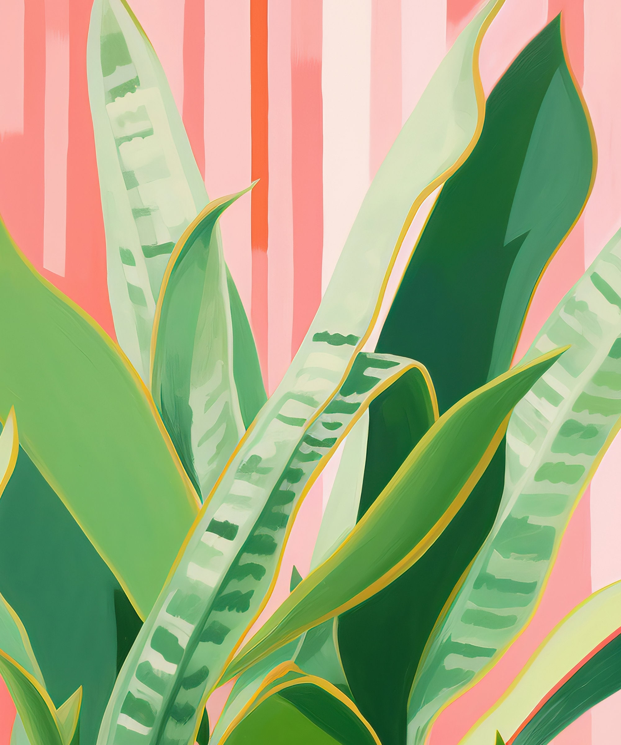 Snake Plant Wall Art Sansevieria Illustration Botanical Wall Decor for ...