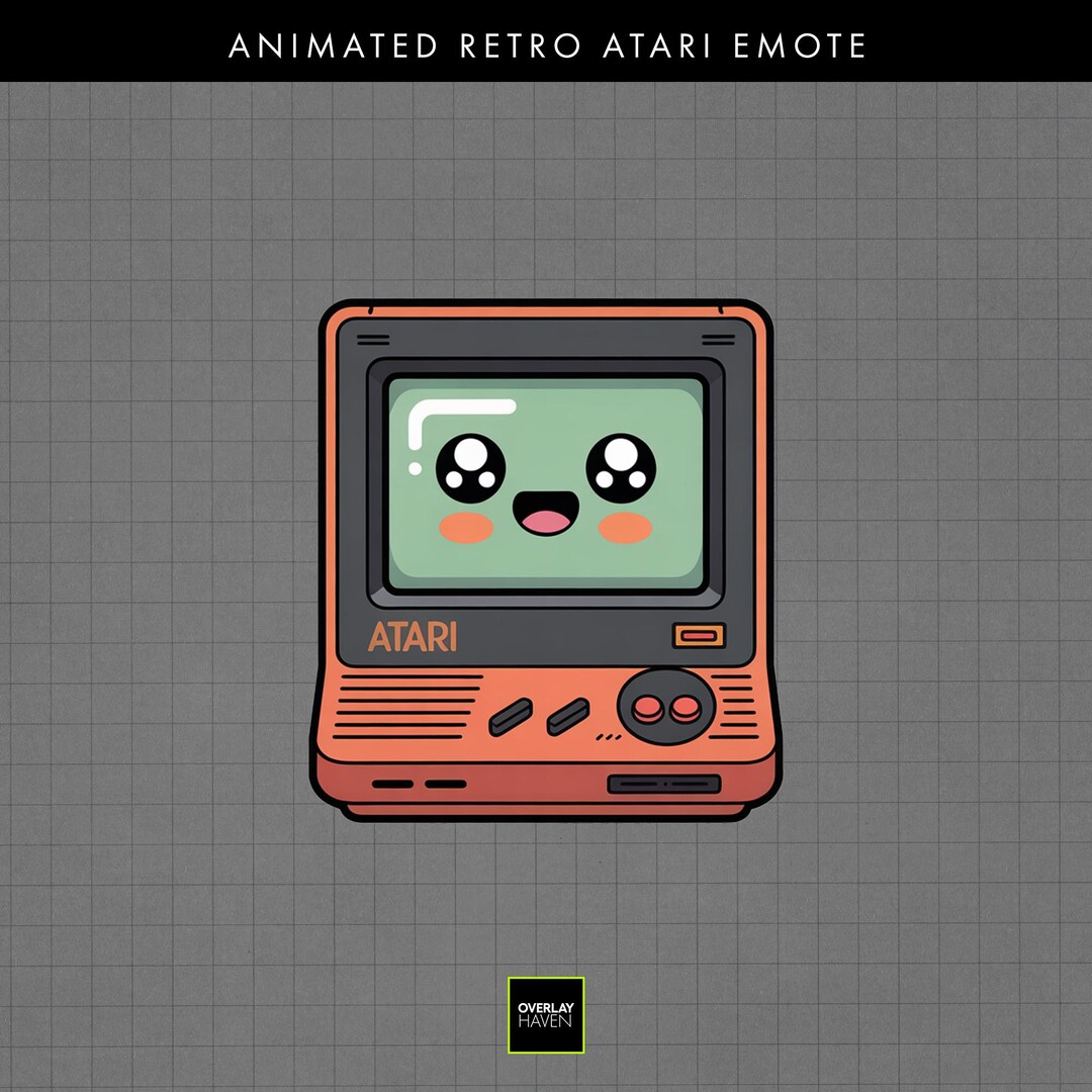 Animated Retro Atari Emote: Kawaii Gamer Stream Asset (GIF & PNG ...