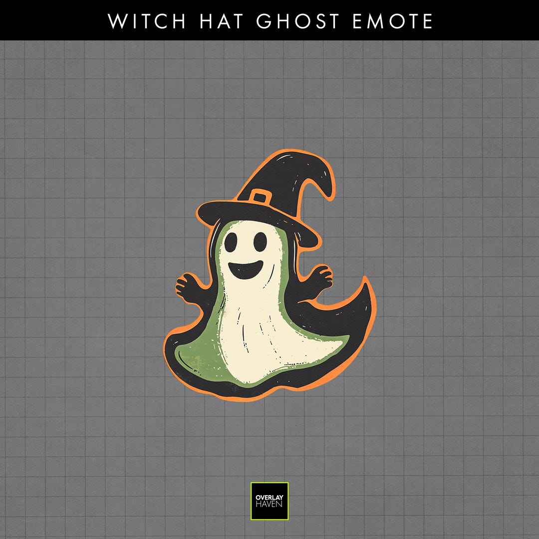 Ghost Emote: Vintage Halloween Stream Icon (GIF & PNG Digital Download ...