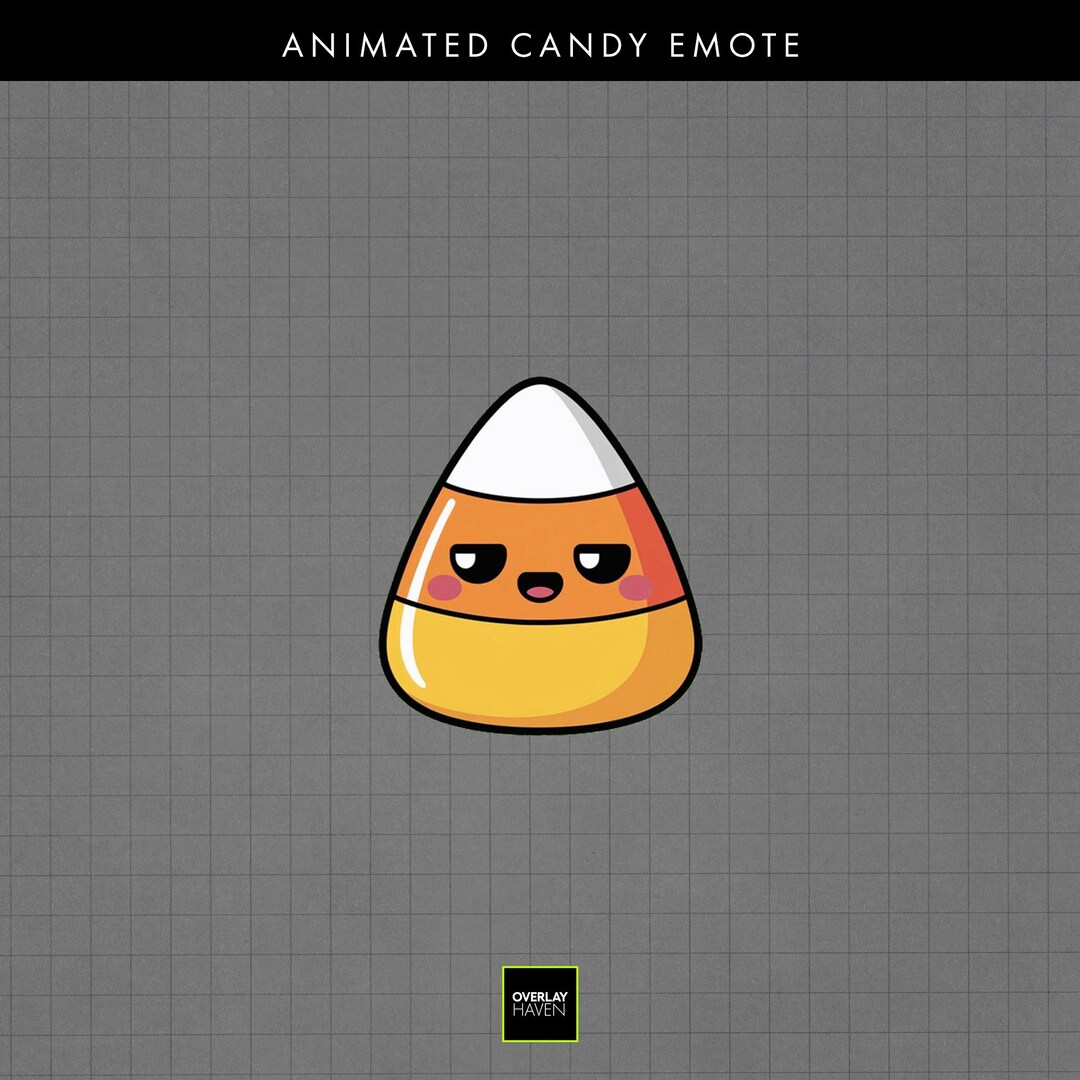 Animated Candy Corn Emote- Halloween Stream Icon (GIF and PNG Digital ...