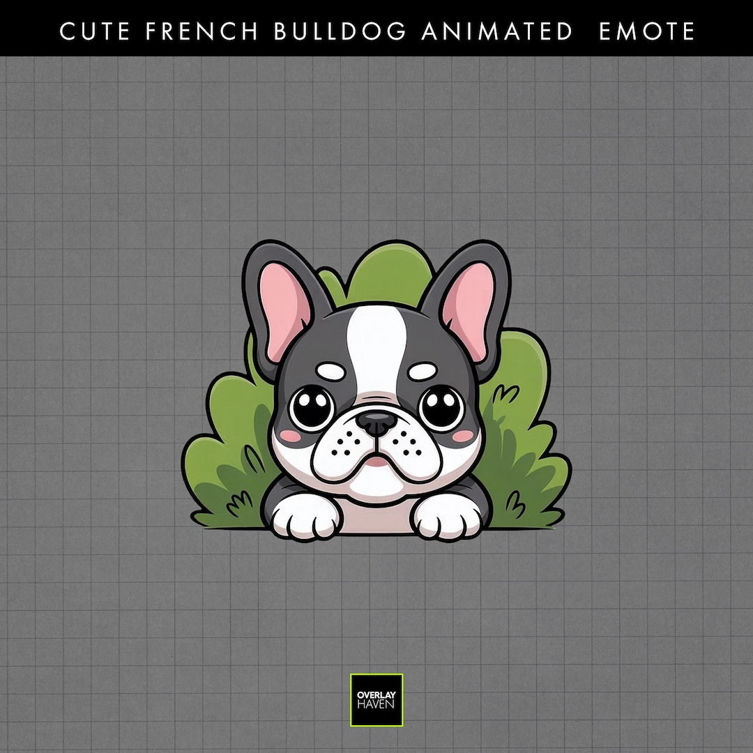 French Bulldog Animated Emote: Kawaii Puppy Twitch/discord Overlay (GIF ...