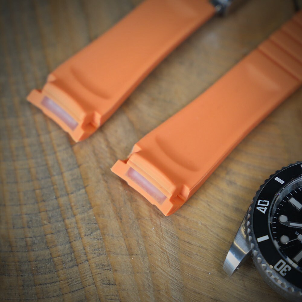 20mm Curved-end Rubber Silicone Strap for Timeless Aesthetic ...