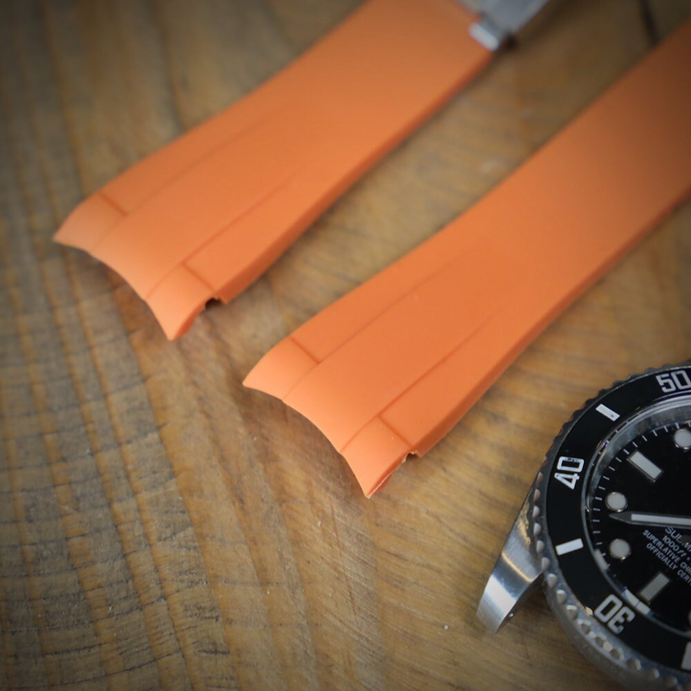20mm Curved-end Rubber Silicone Strap for Timeless Aesthetic ...