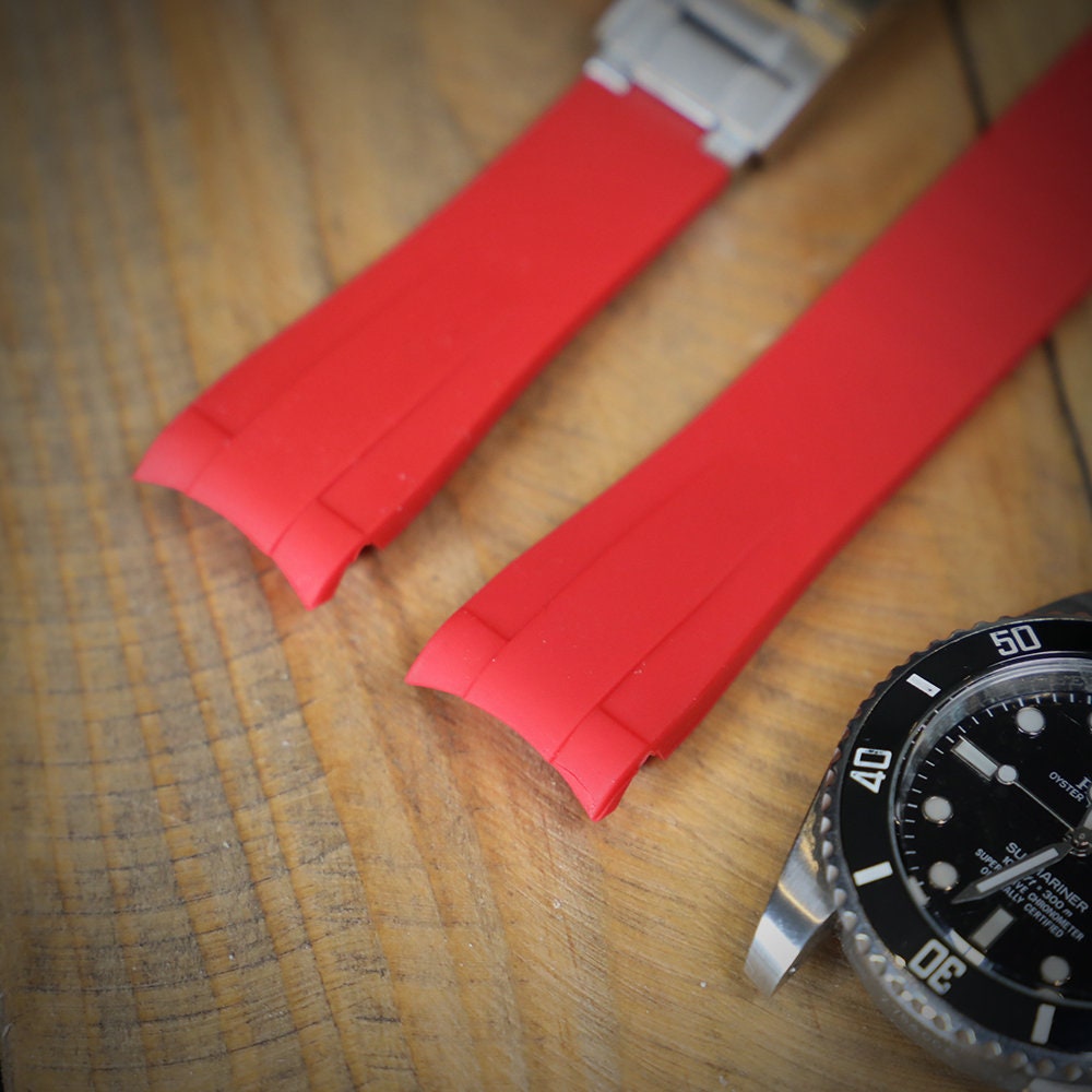 20mm Curved-end Rubber Silicone Strap for Timeless Aesthetic ...