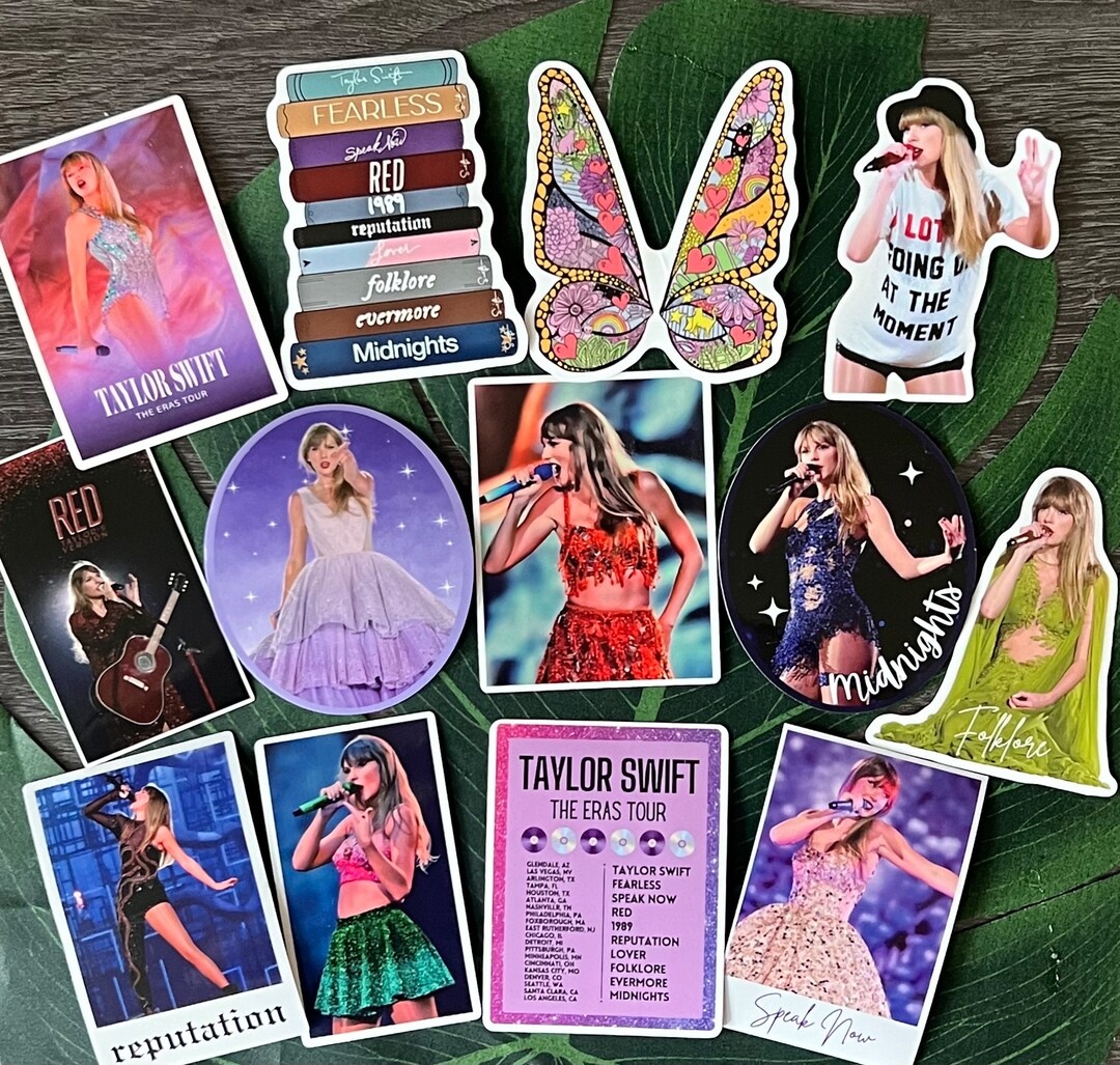 13 Large Swift Eras Stickers Taylor Swiftie Merch Waterproof Vinyl ...
