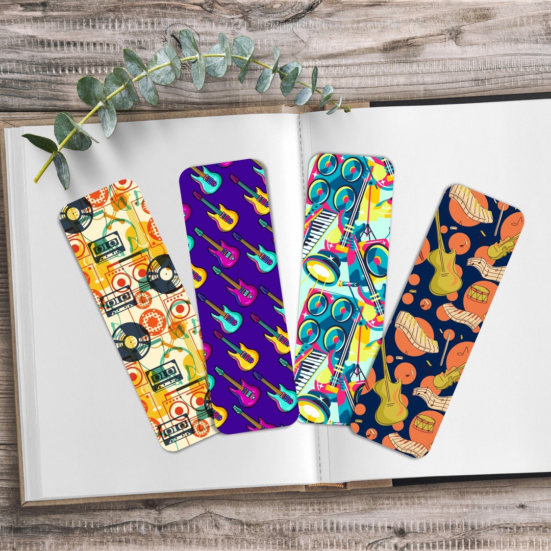 Music Lover Bookmarks Musical Instrument, Musician, Bookish Gift ...