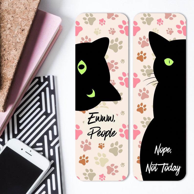 Cat Person Bookmark Funny Cat Humor Meme About People Cat Lover ...