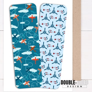 Cabin Crew Gift Airplane Bookmark for Pilot or Flight Attendants Double ...