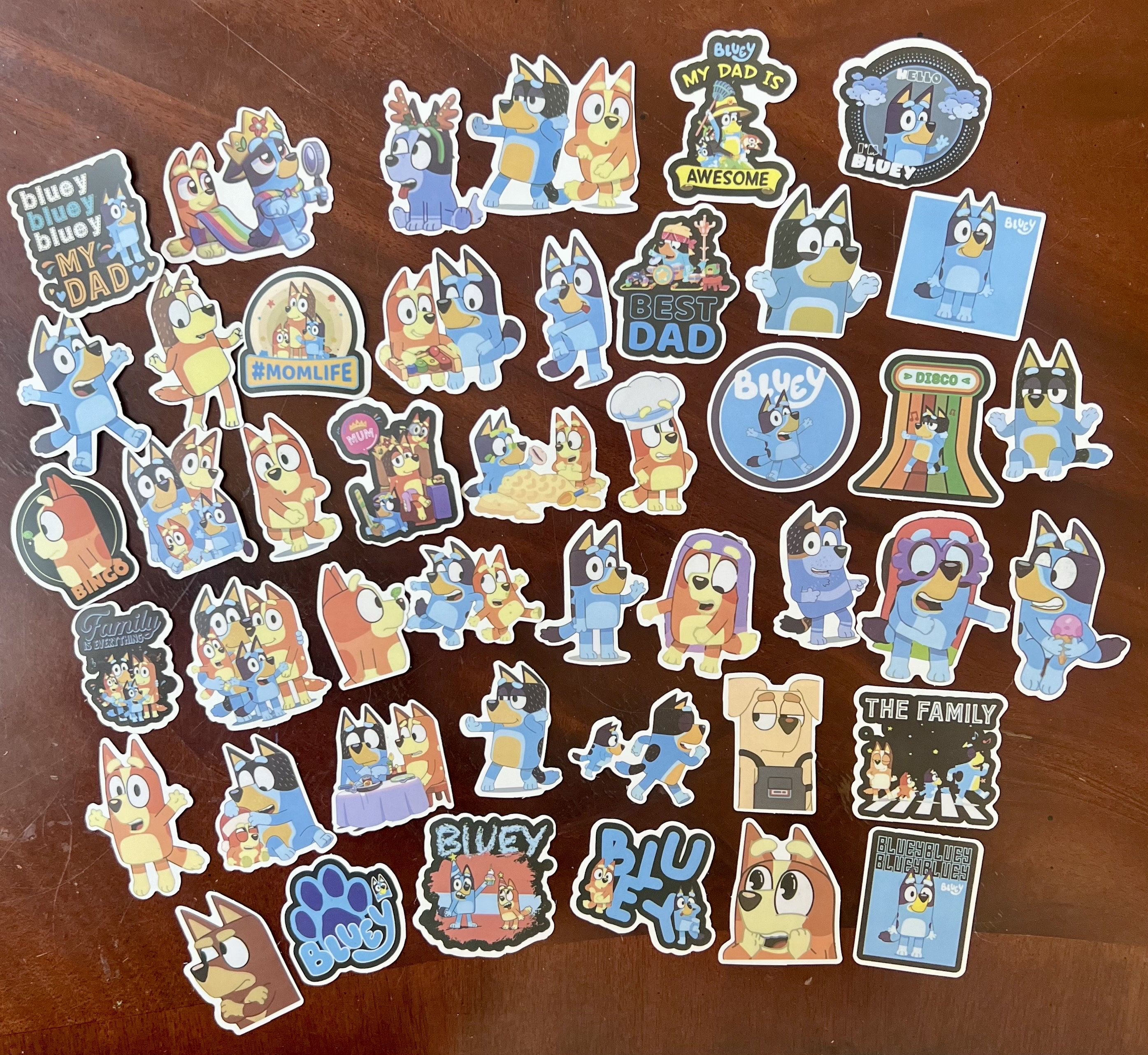 Bluey Stickers Pack Bluey Birthday Party Favor Gift Bluey Lover Merch ...