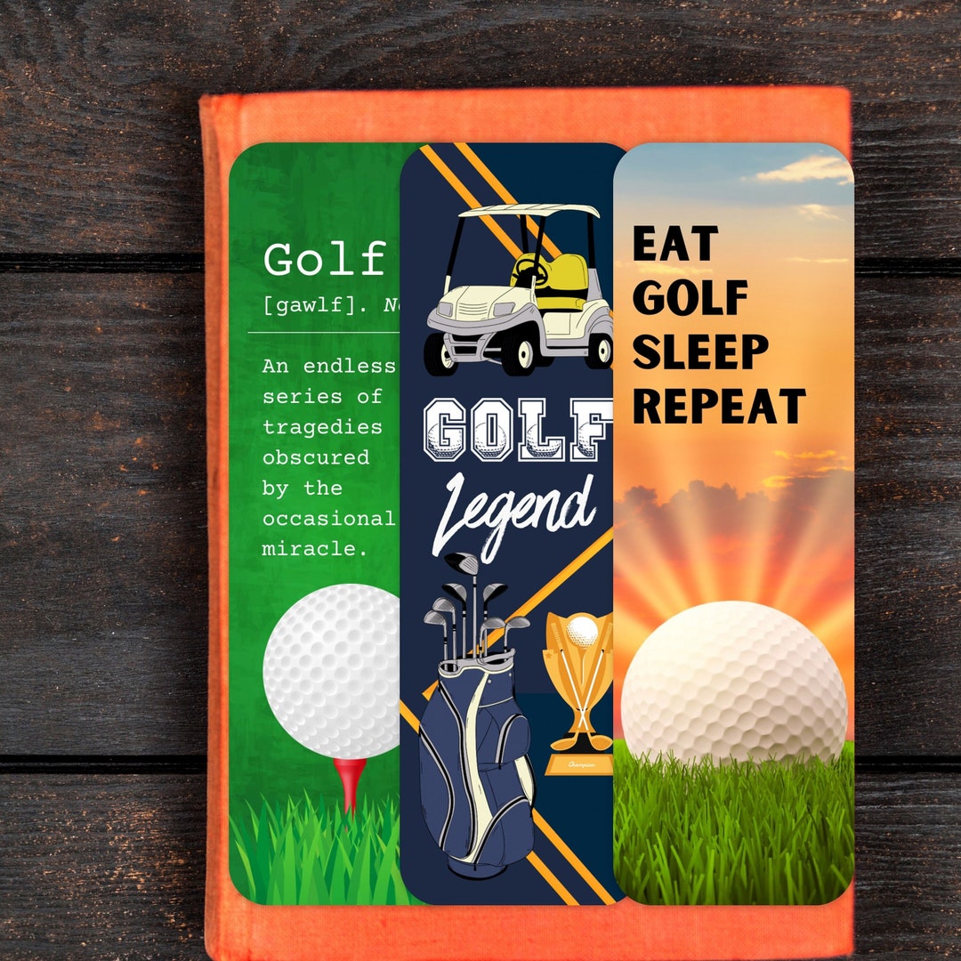 Golf Bookmarks Bookmark for Men Gift for Him Eat Golf Sleep Repeat Golf ...