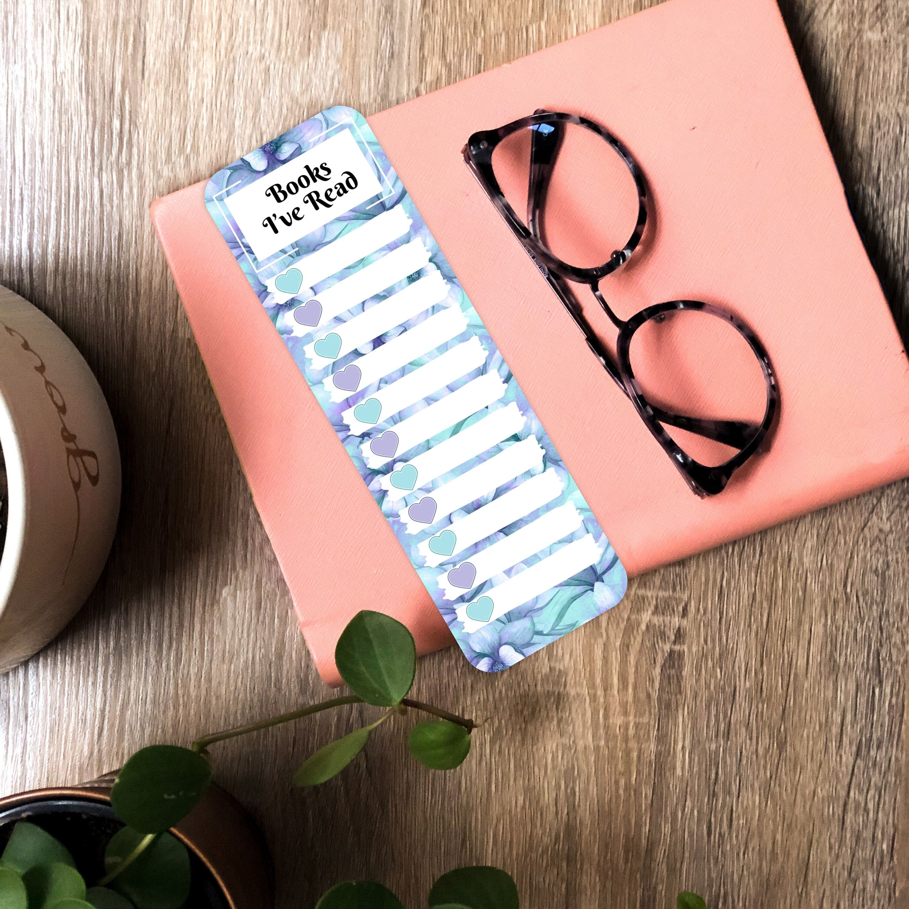 Tracker Bookmark Book Reading Log Bookmarker Book Lover or Book Club ...