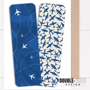 Cabin Crew Gift Airplane Bookmark for Pilot or Flight Attendants Double ...