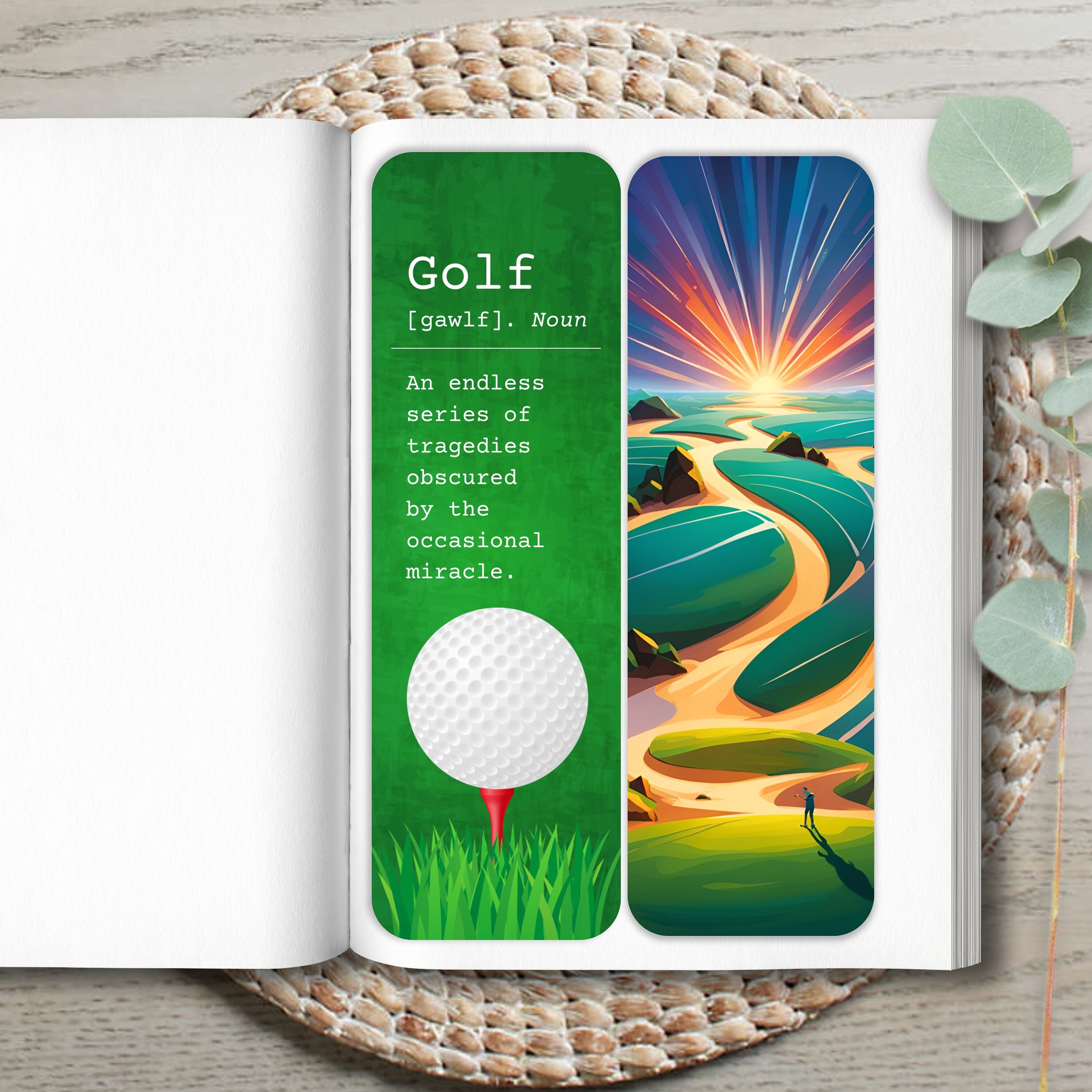 Golf Bookmarks Bookmark for Men Gift for Him Eat Golf Sleep Repeat Golf ...