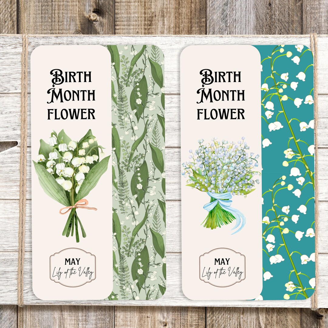 Lily of the Valley MAY Birth Month Flower Bookmark Personalized ...