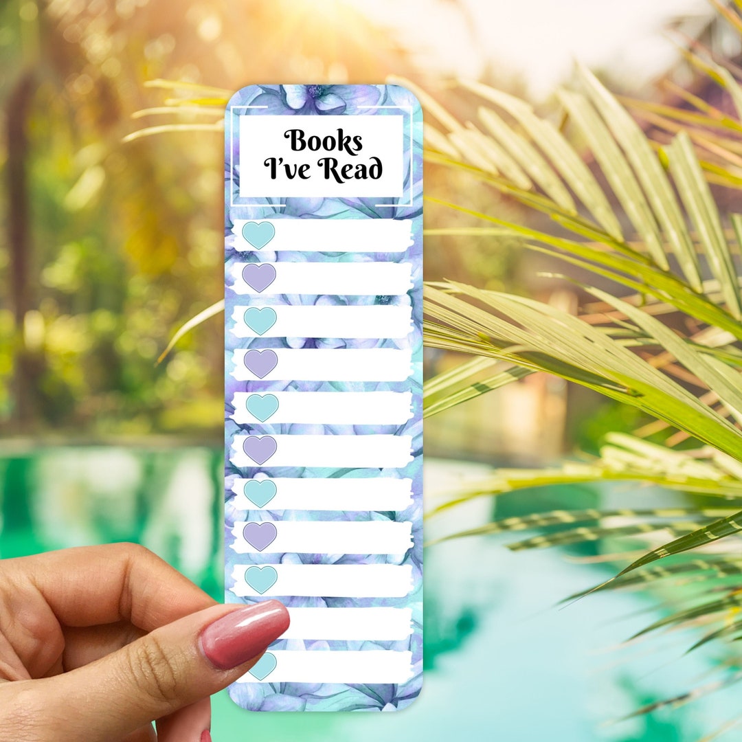 Tracker Bookmark Book Reading Log Bookmarker Book Lover or Book Club ...