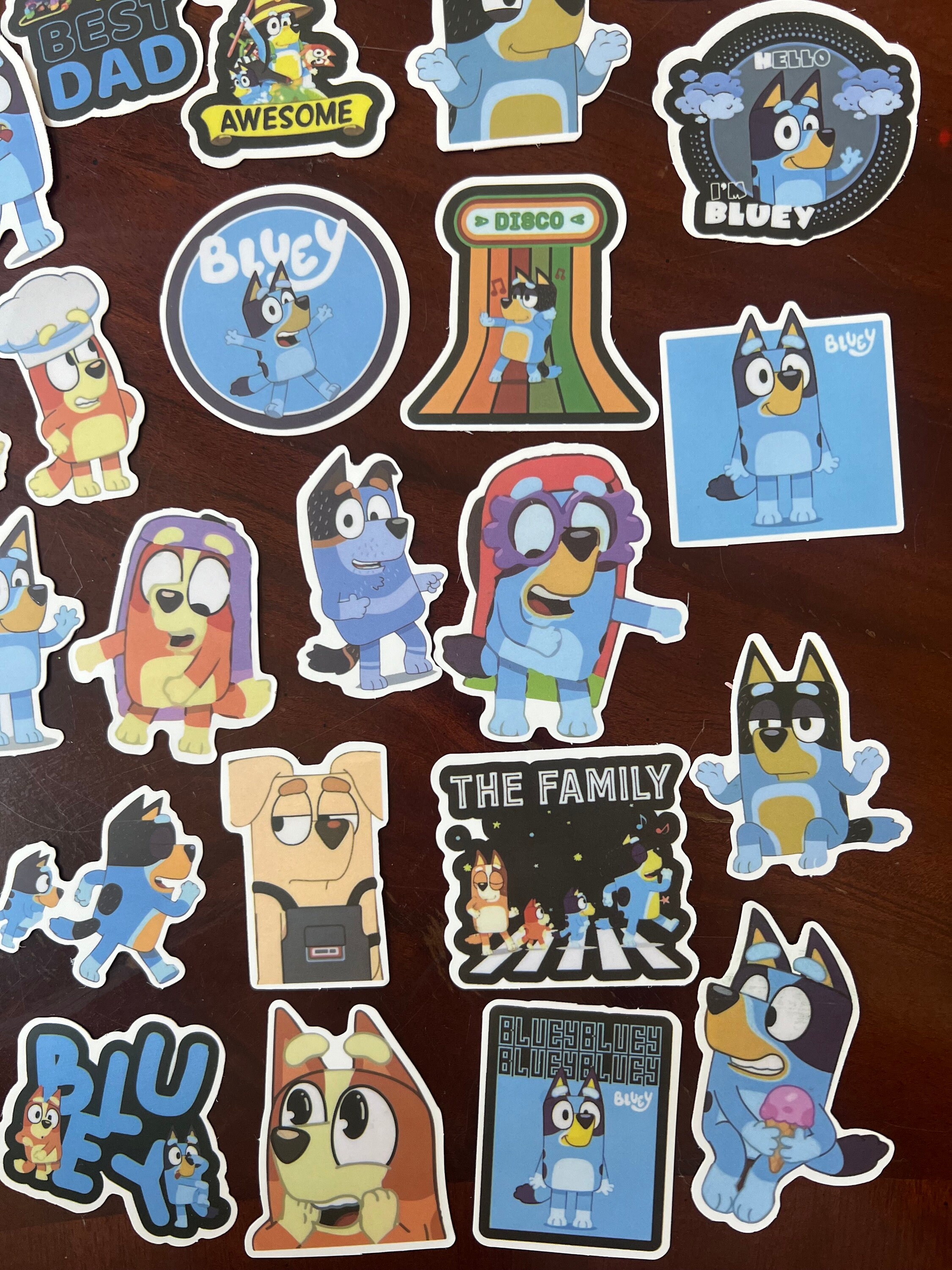 Bluey Stickers Pack Bluey Birthday Party Favor Gift Bluey Lover Merch ...