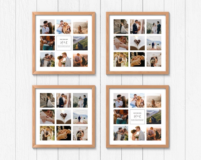 Printable 8x8 Photo Collage Photo Collage Template for 8 - Etsy