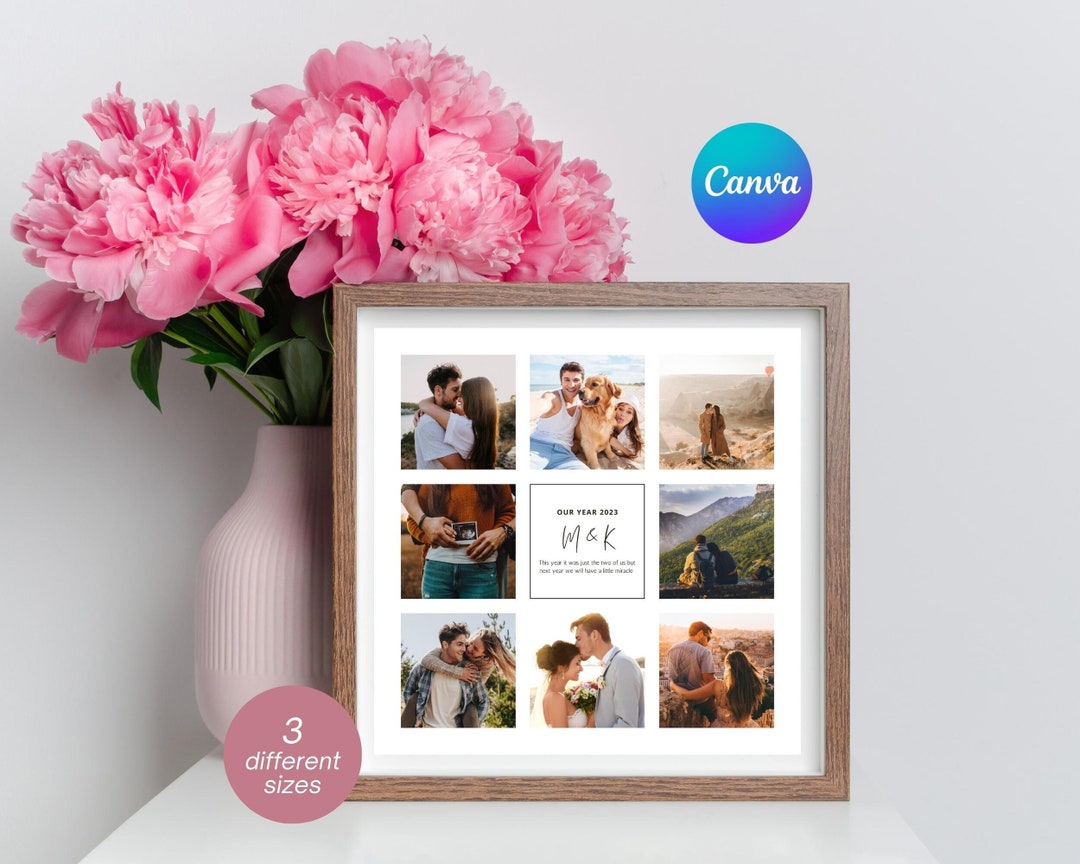 Printable 8x8 Photo Collage Photo Collage Template for 8 - Etsy